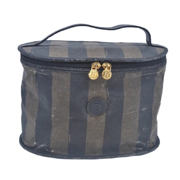 Fendi | Bags | Fendi Pequin Vanity Case Hand Bag Pouch Pvc Leather ...